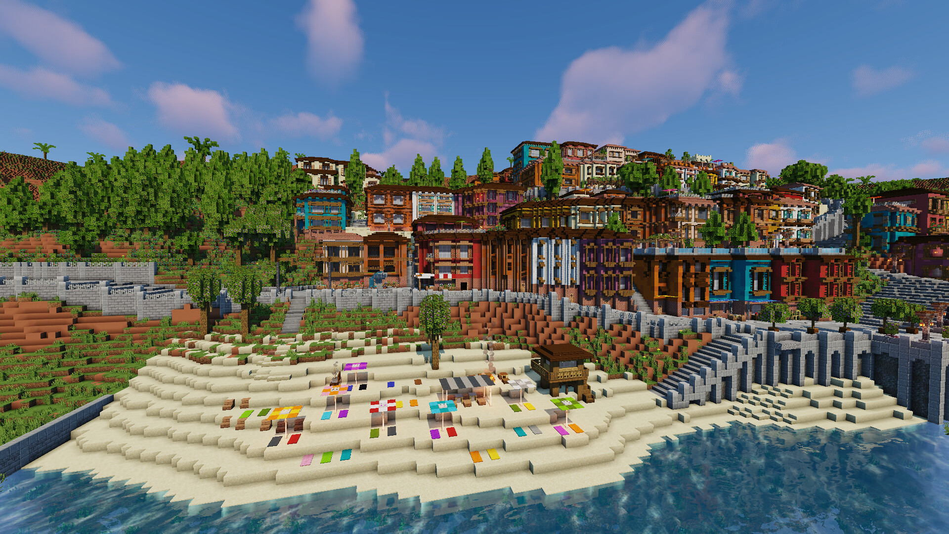 Coastal Italian Town Movie Set Minecraft Map