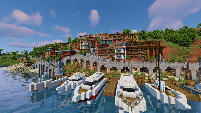 Coastal Italian Town Movie Set Minecraft Map