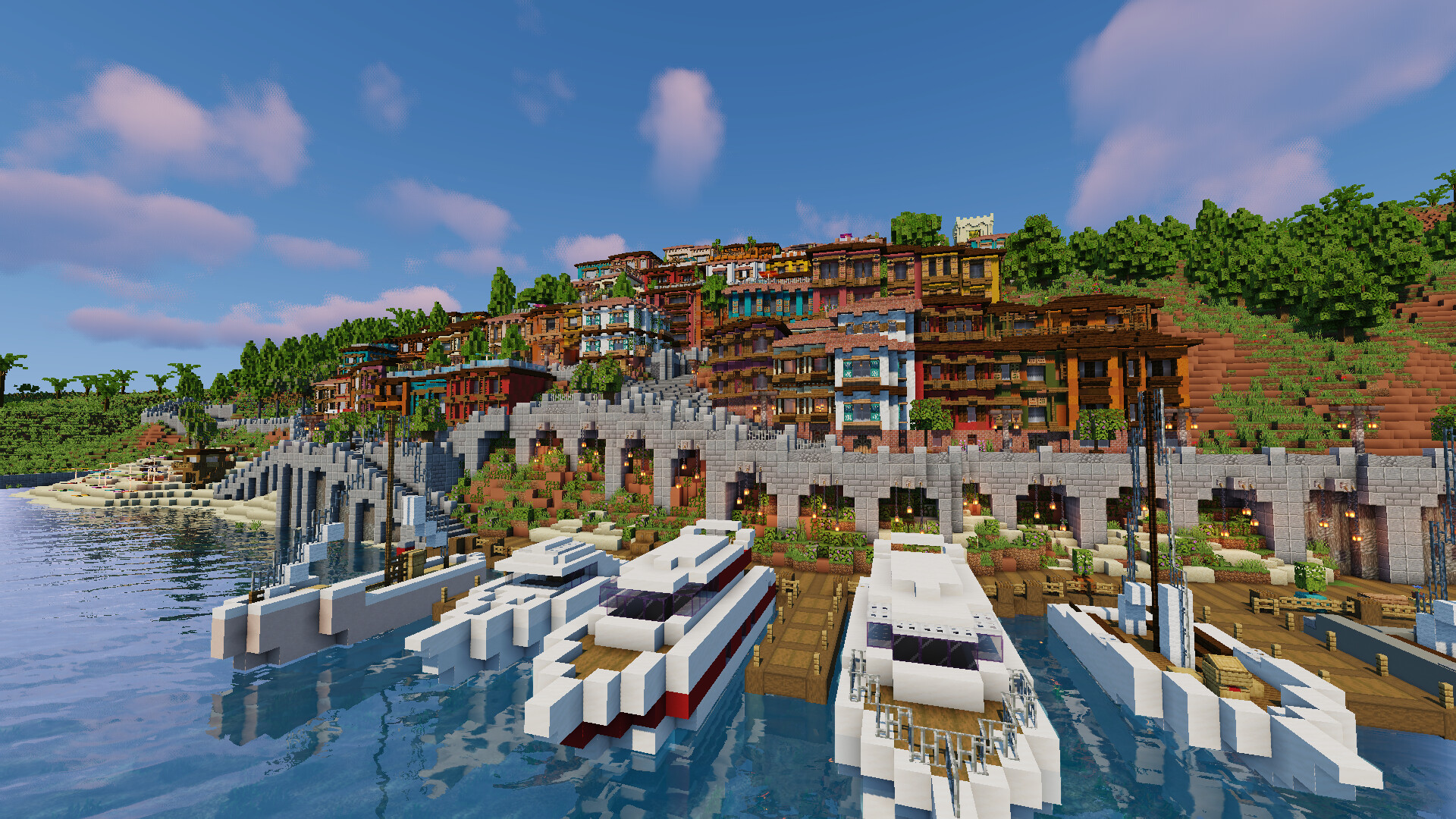 Coastal Italian Town Movie Set Minecraft Map