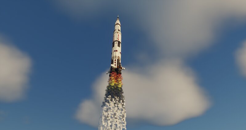 ONE CHUNK SATURN-V [small scale] Minecraft Map