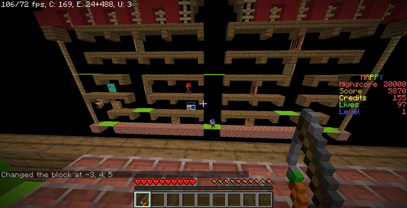 Playable Mappy Arcade Game. 2 players. (1.14-1.16) Minecraft Map