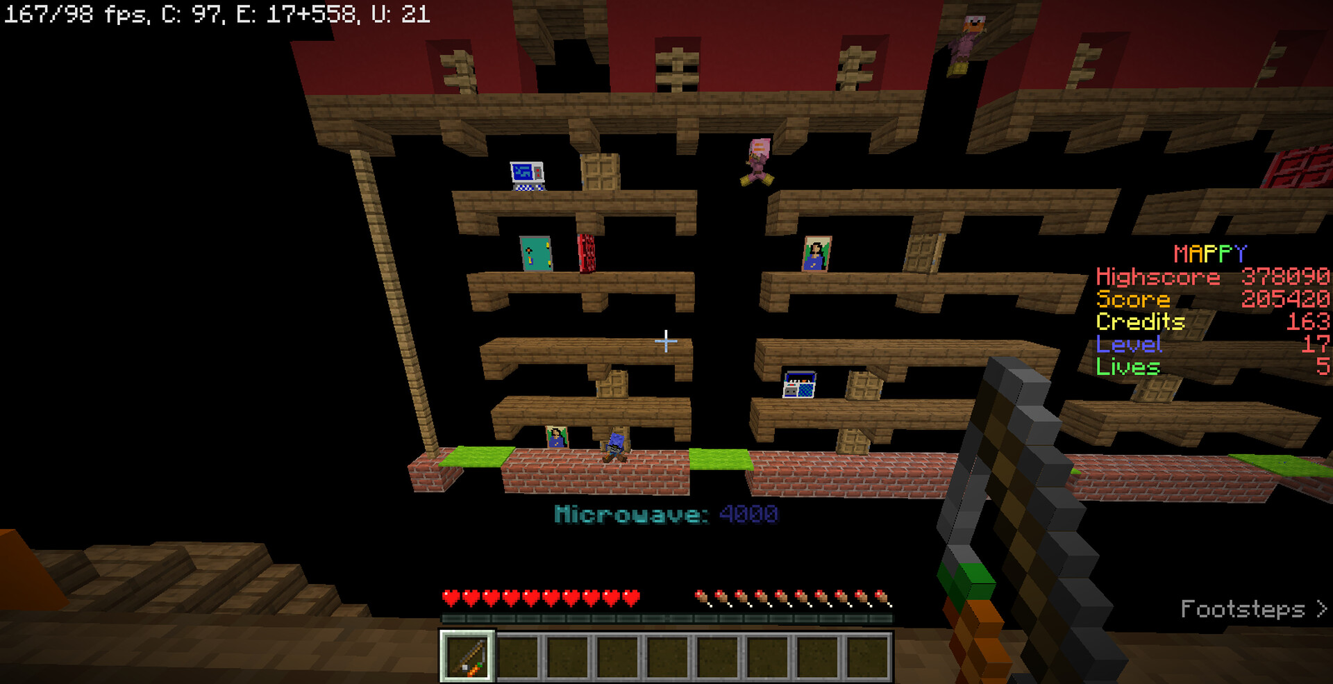 Playable Mappy Arcade Game. 2 players. (1.14-1.16) Minecraft Map