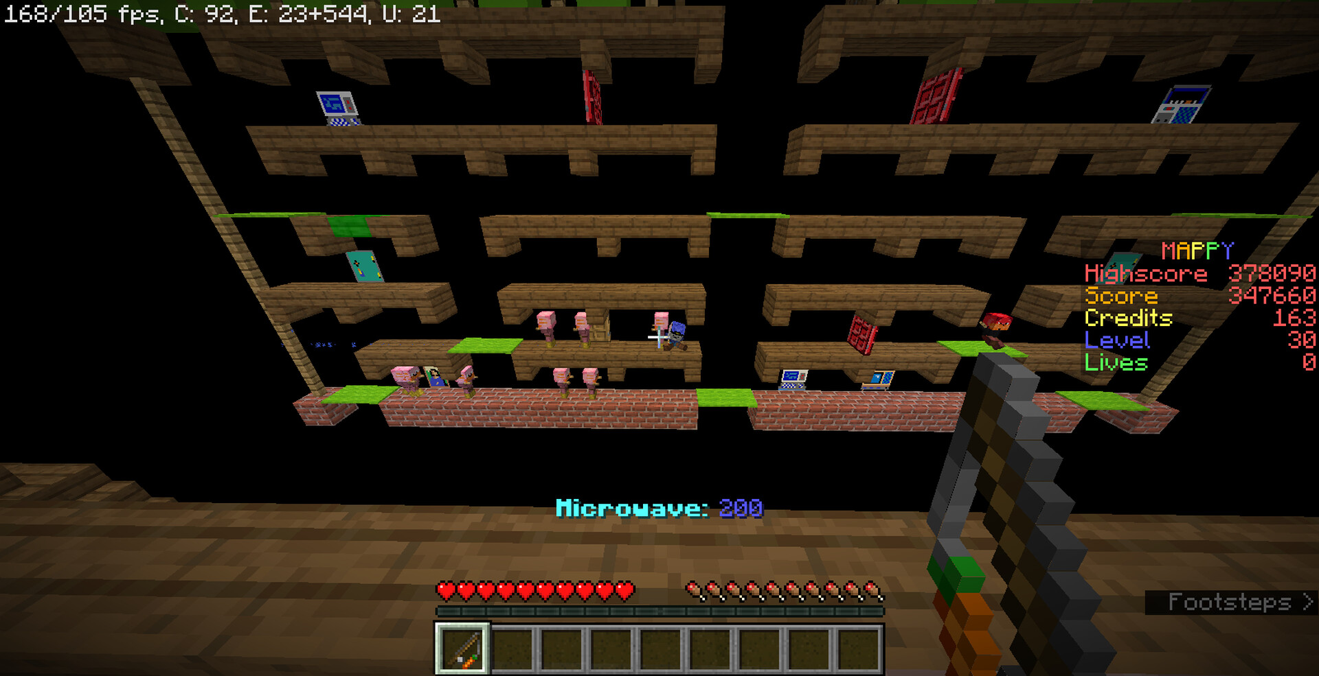 Playable Mappy Arcade Game. 2 players. (1.14-1.16) Minecraft Map