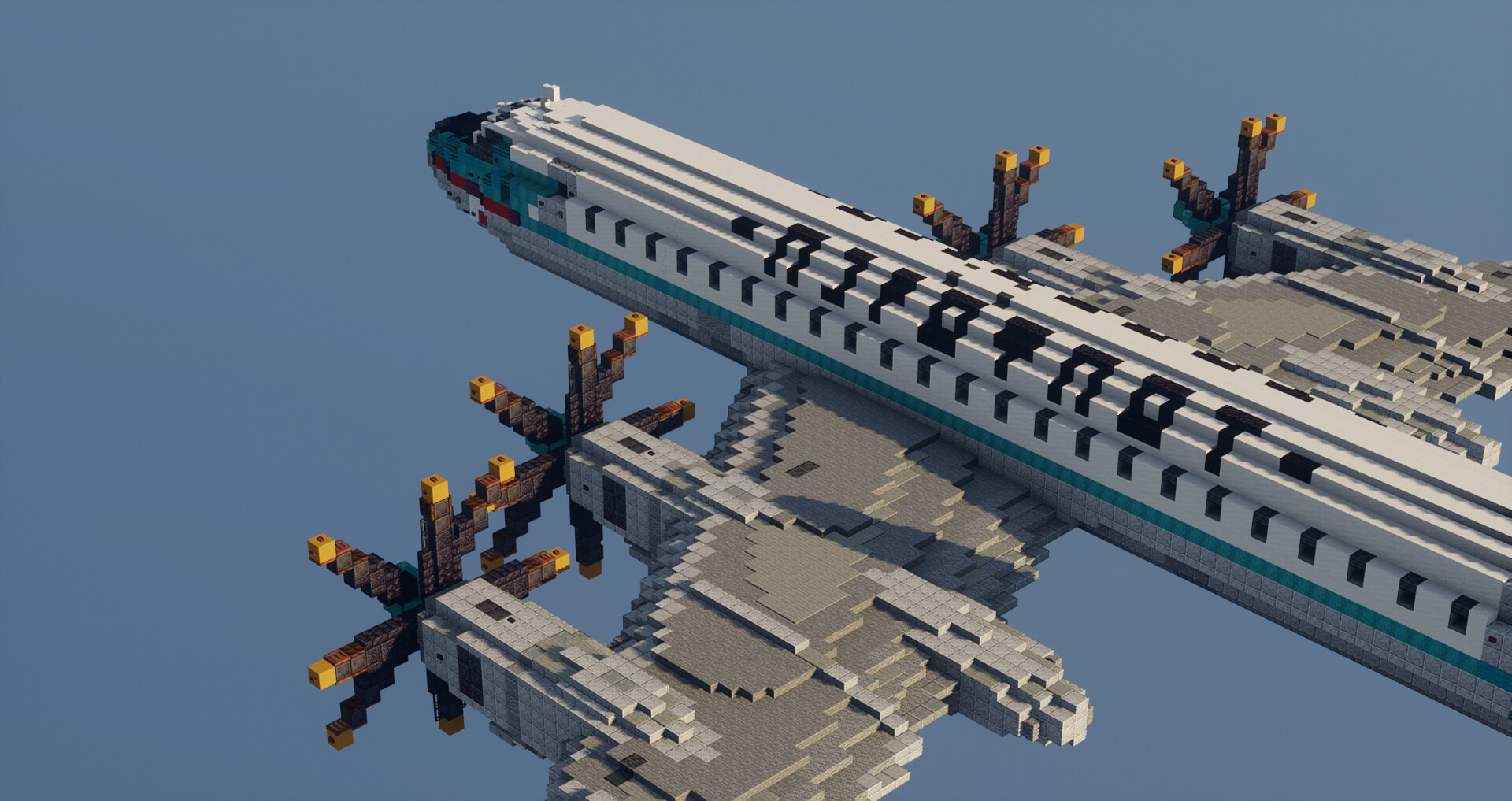 TU-114- fastest passenger turboprop [2.7:1 scale] Minecraft Map