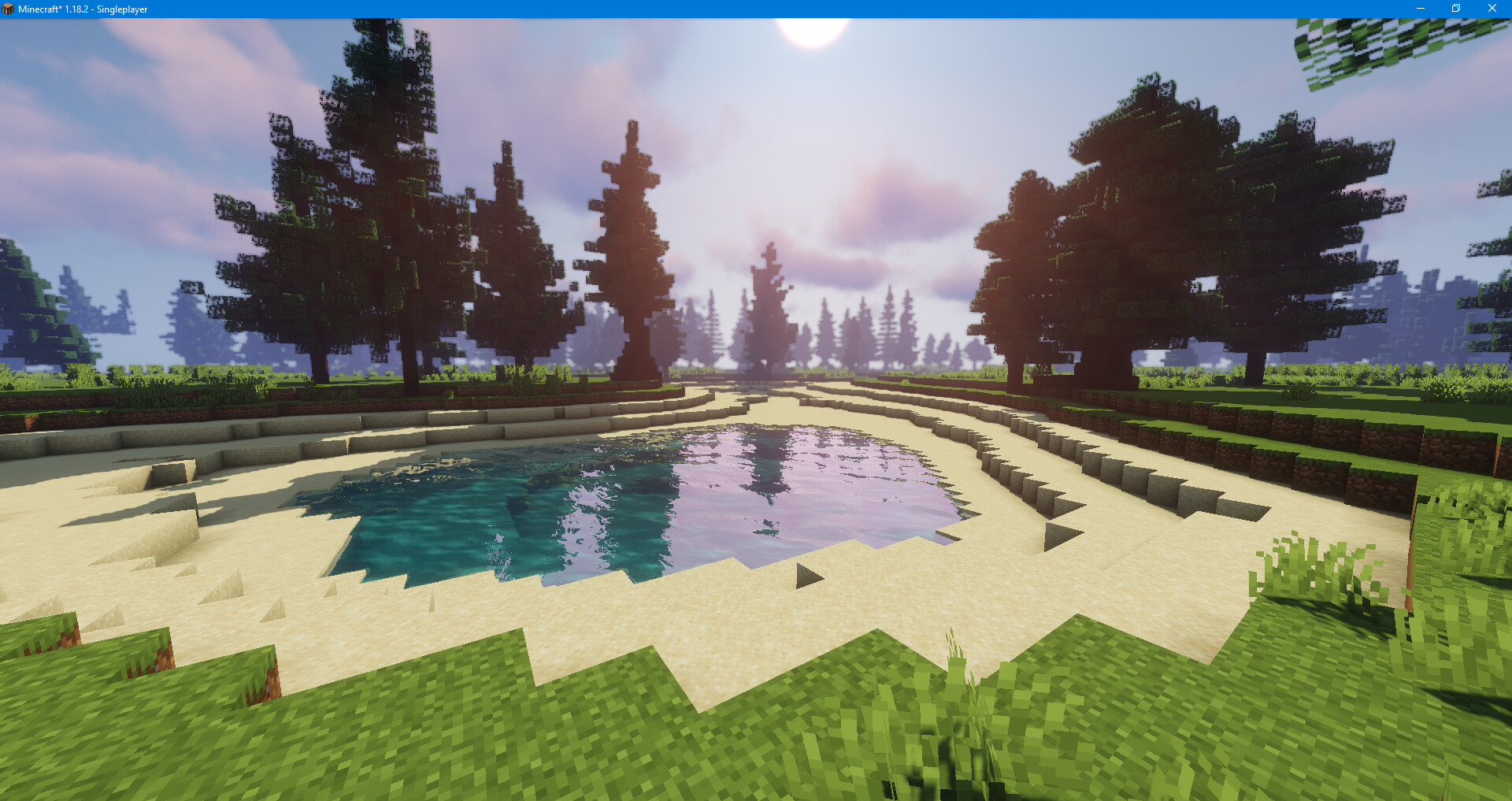 Large pine tree island Minecraft Map