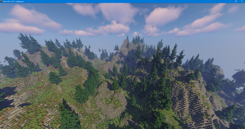 Large pine tree island Minecraft Map