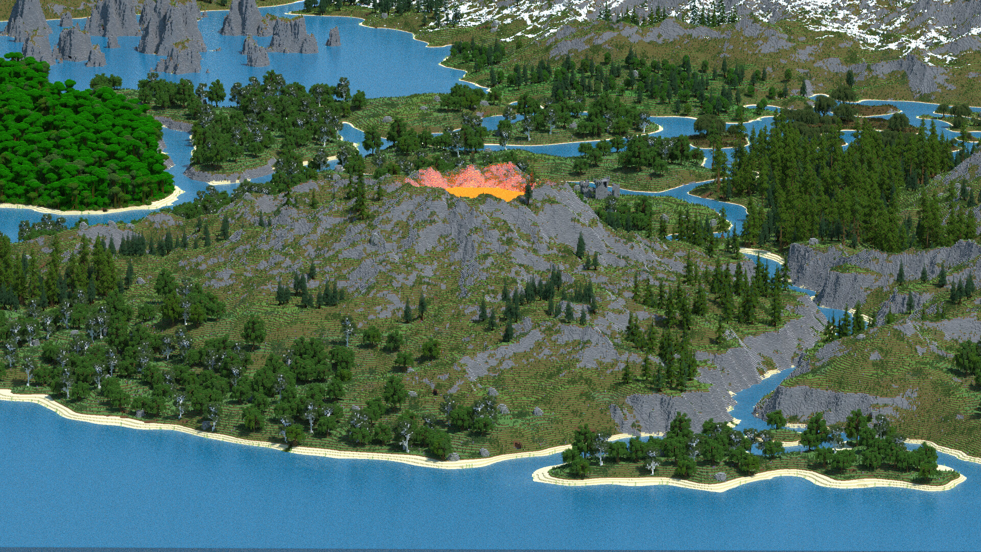 Survival map (Commission) [5000x5000] World painter Minecraft Map