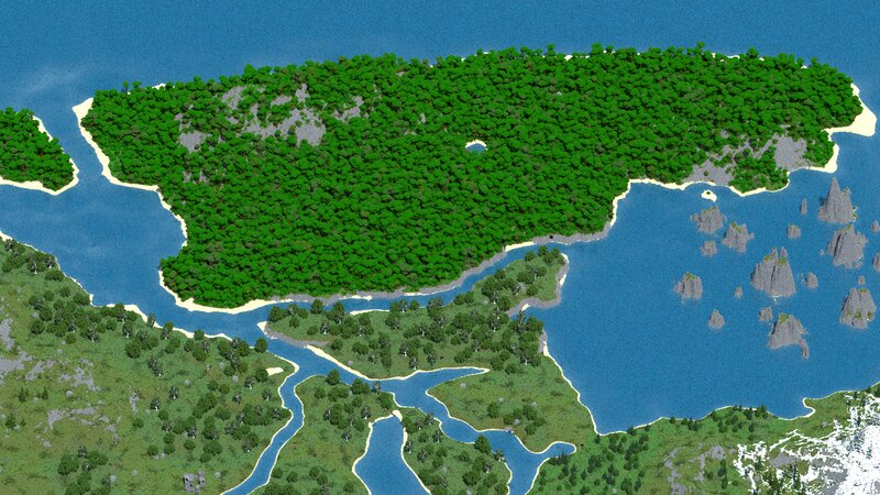 Survival map (Commission) [5000x5000] World painter Minecraft Map