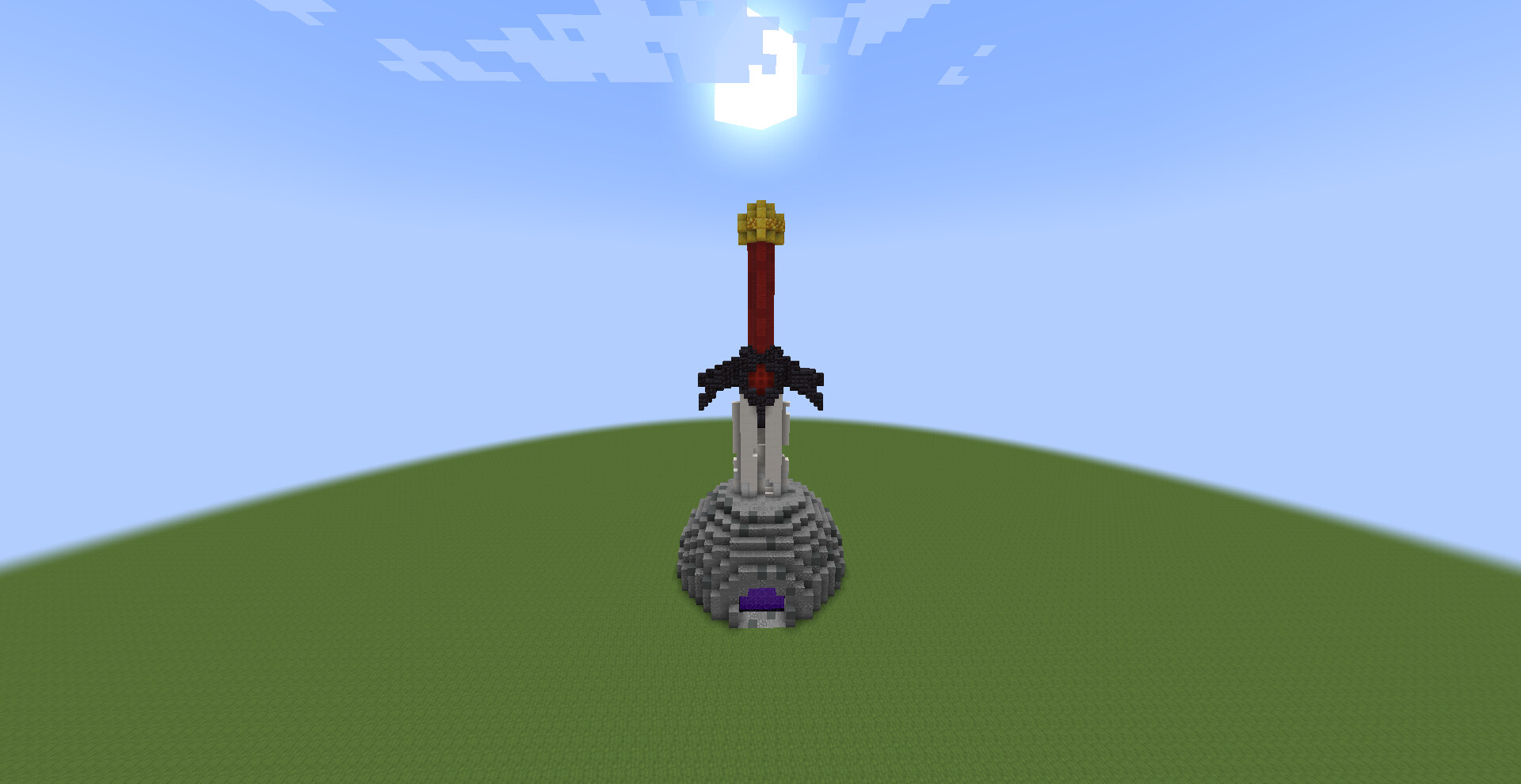 Technoblade Sword in Stone Memorial Minecraft Map