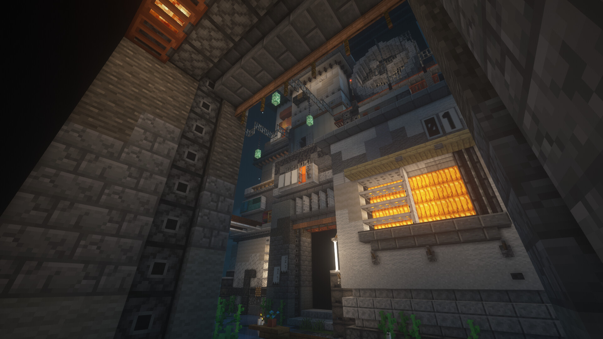 Steampunk 35x35 block city Minecraft Map