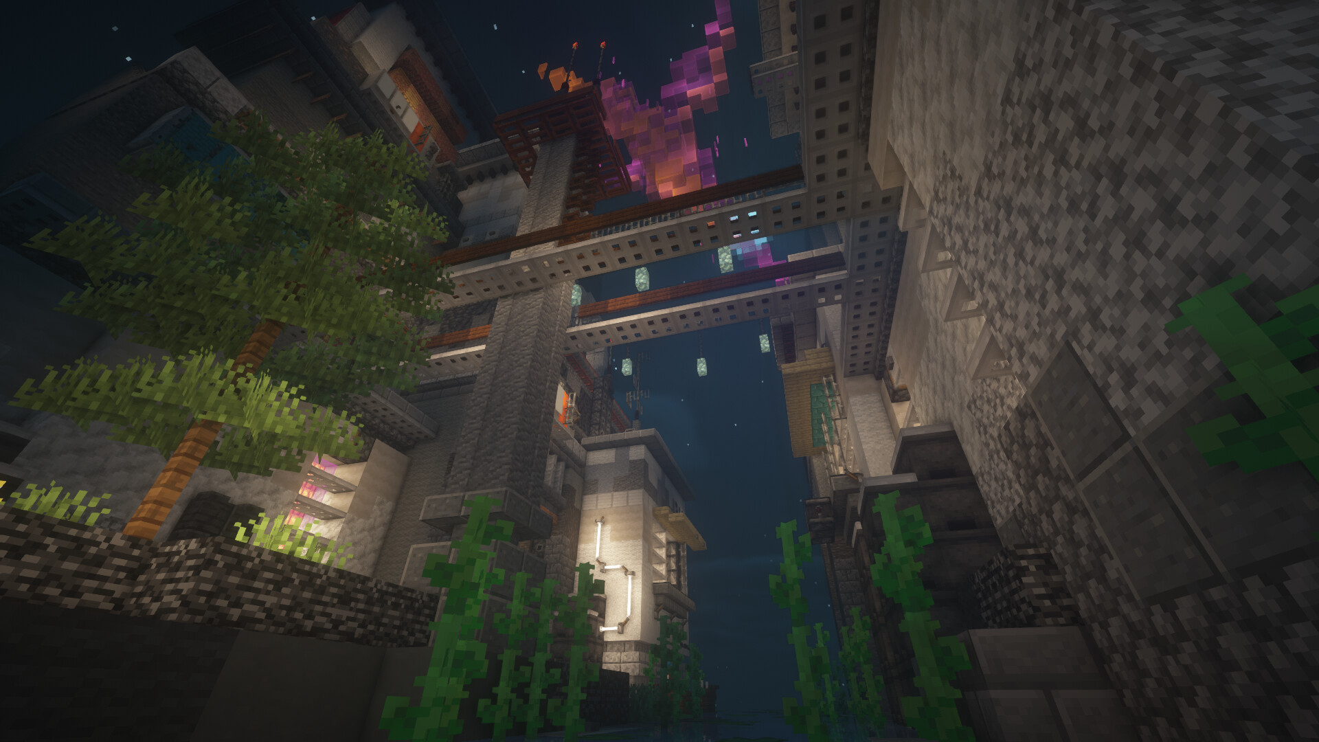 Steampunk 35x35 block city Minecraft Map