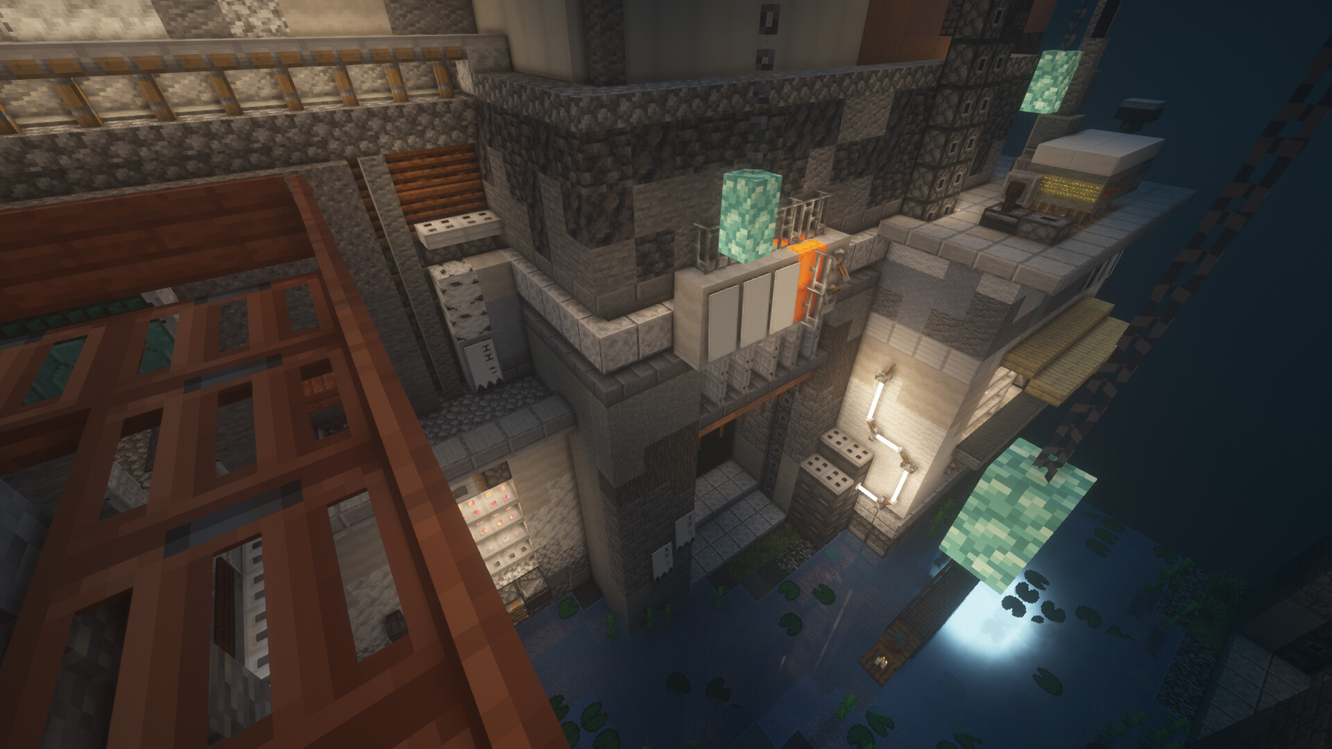 Steampunk 35x35 block city Minecraft Map