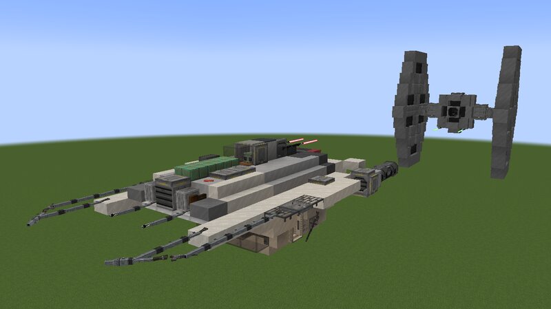 Custom U-Wing and TIE Fighter | Star Wars Minecraft Map