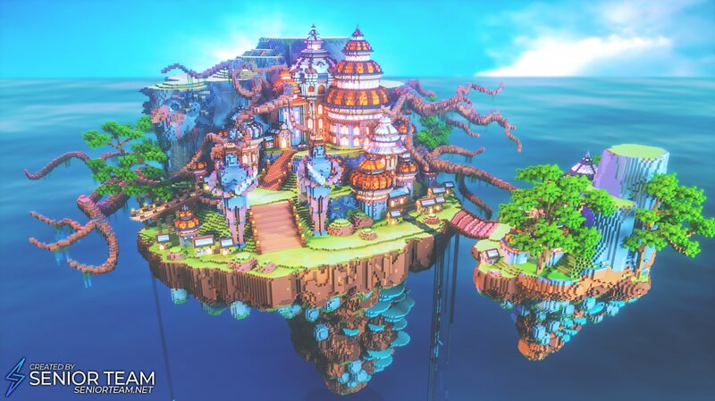 Floating Village Minecraft Map