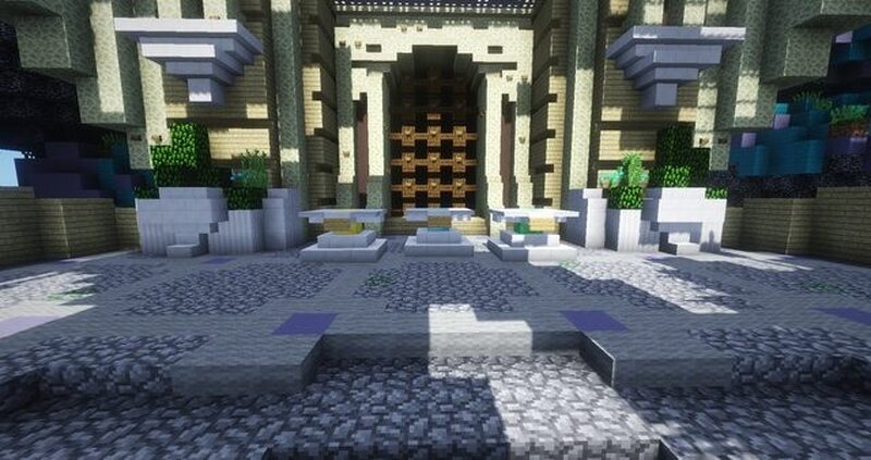 Poseidon's Castle Spawn Hub/Lobby // AQUATIC // UNDERWATER // HQ AND ...