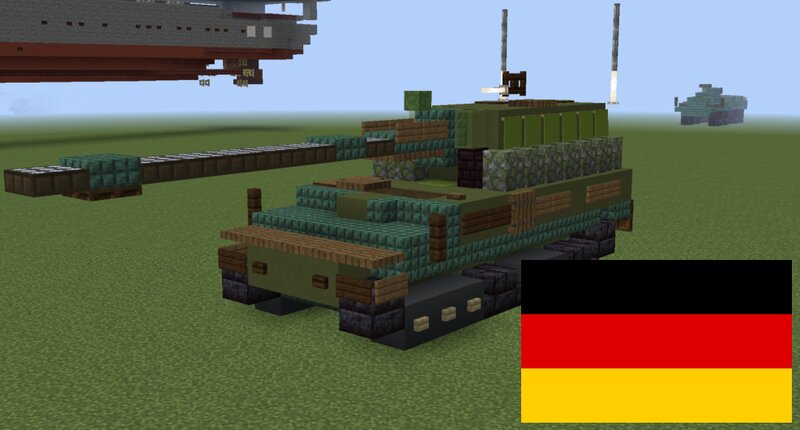 1.5:1 scale Panzerhaubitze (PzH) 2000 Minecraft Map