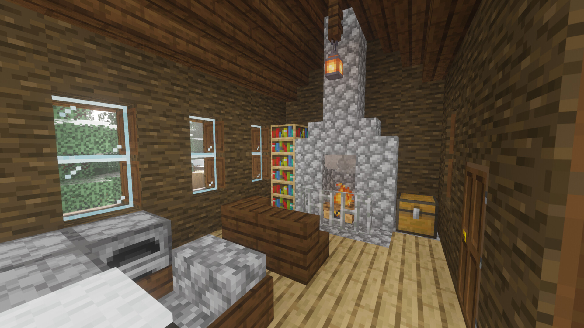 Cozy Small Survival Cabin Idea Minecraft Map