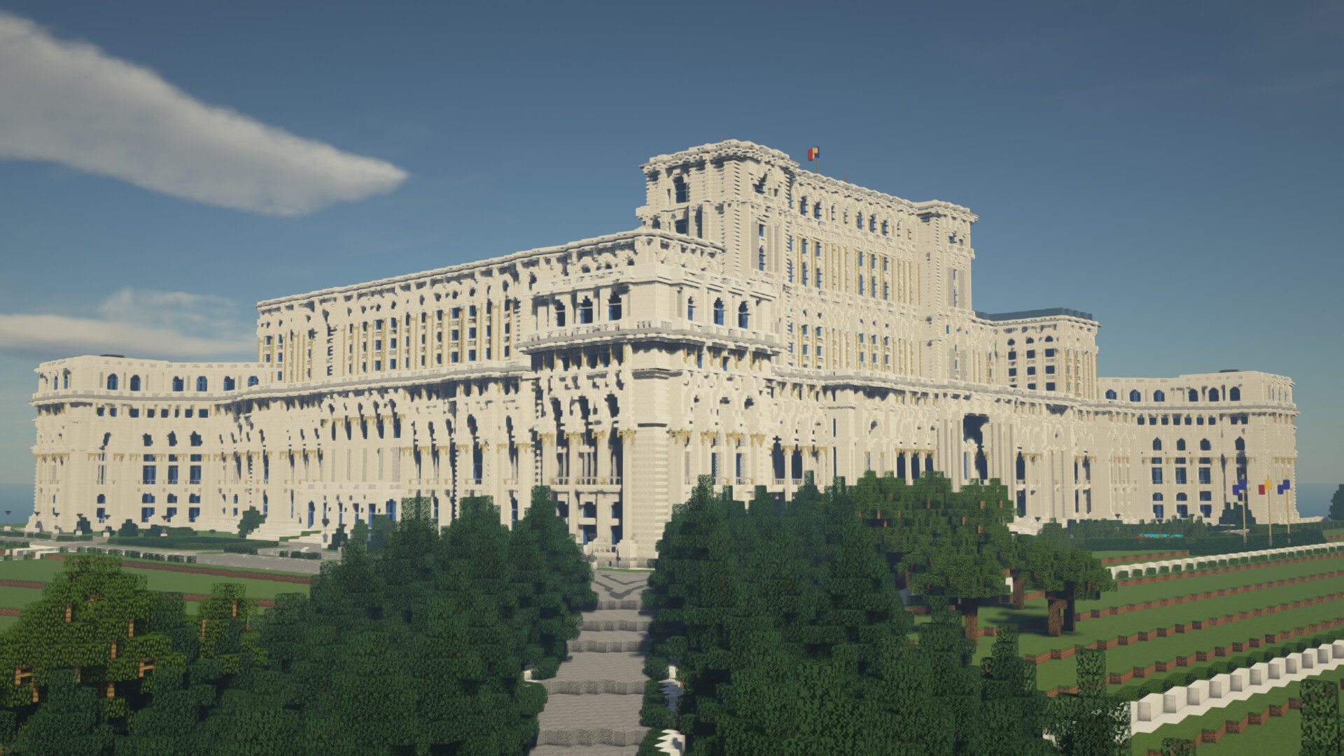 Romania 1:1 scale in Minecraft - Bucuresti Timisoara Brasov Cluj Sinaia ...