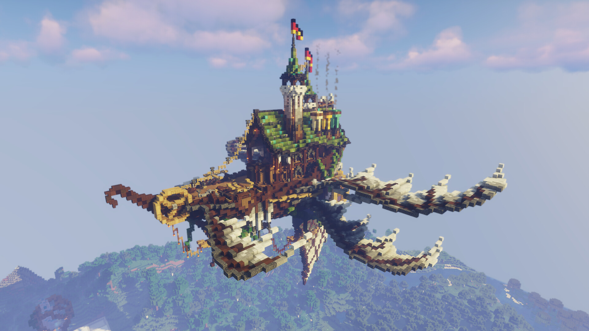 Large Fantasy Airship - The Winged Sailor Minecraft Map