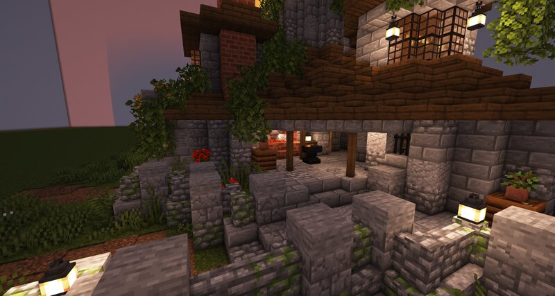 Medieval Diagonal House [Schematic] Minecraft Map