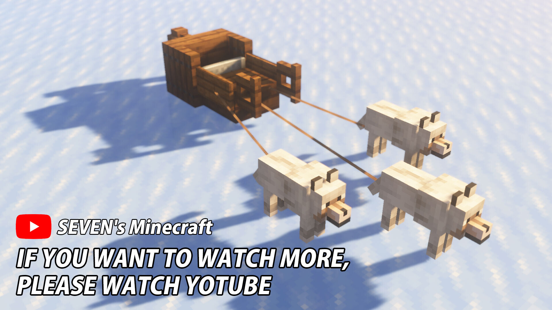 Minecraft | How To Make a dog sleigh Minecraft Map