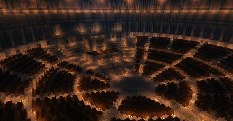 The hall of Soviet Minecraft Map