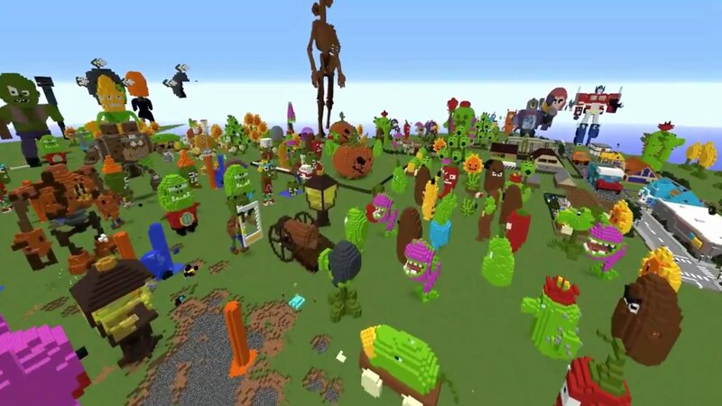 Minecraft PvZ map PLANTS VS ZOMBIES Minecraft Map