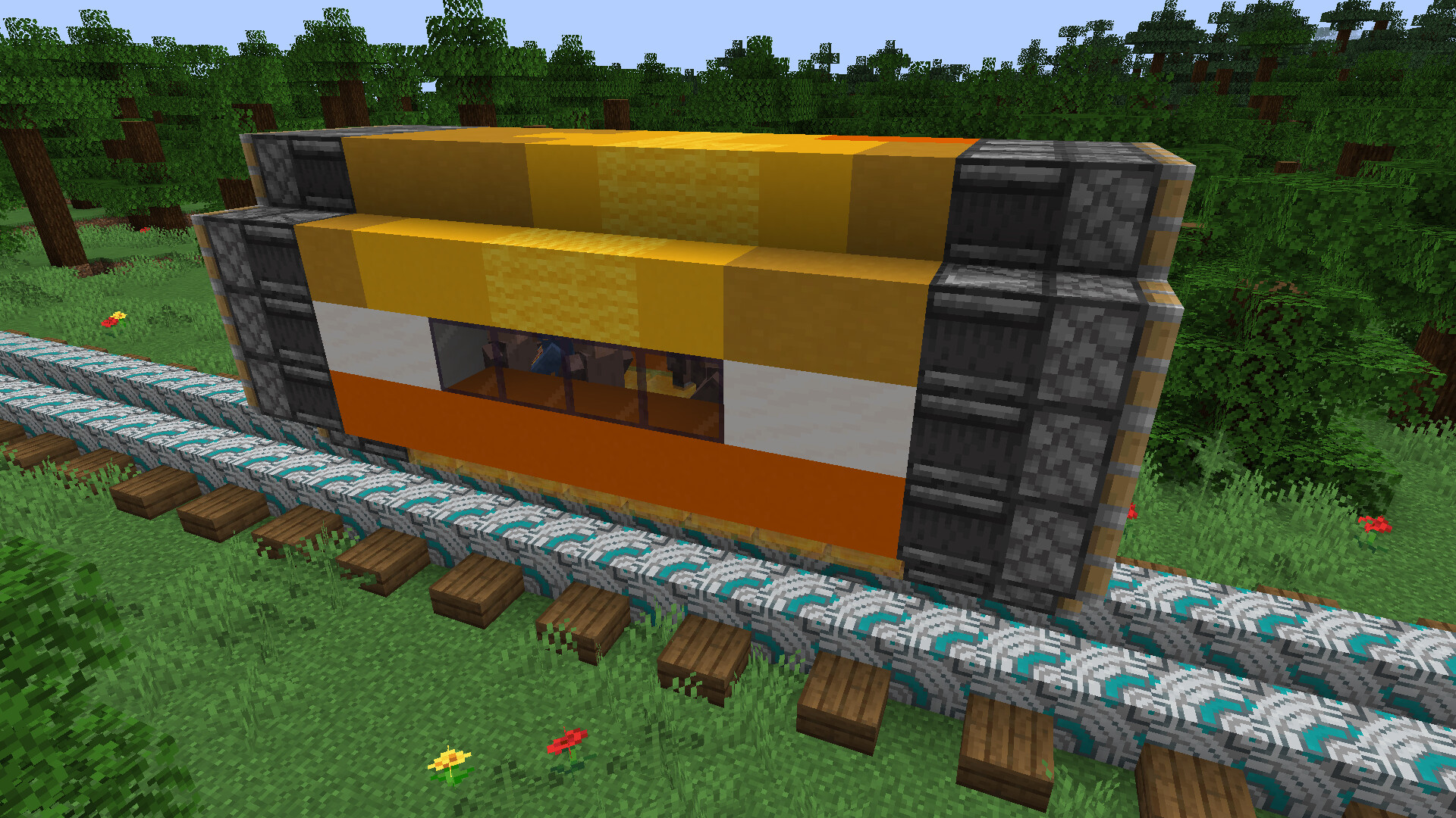 The first functioning two way train in Minecraft! Minecraft Map