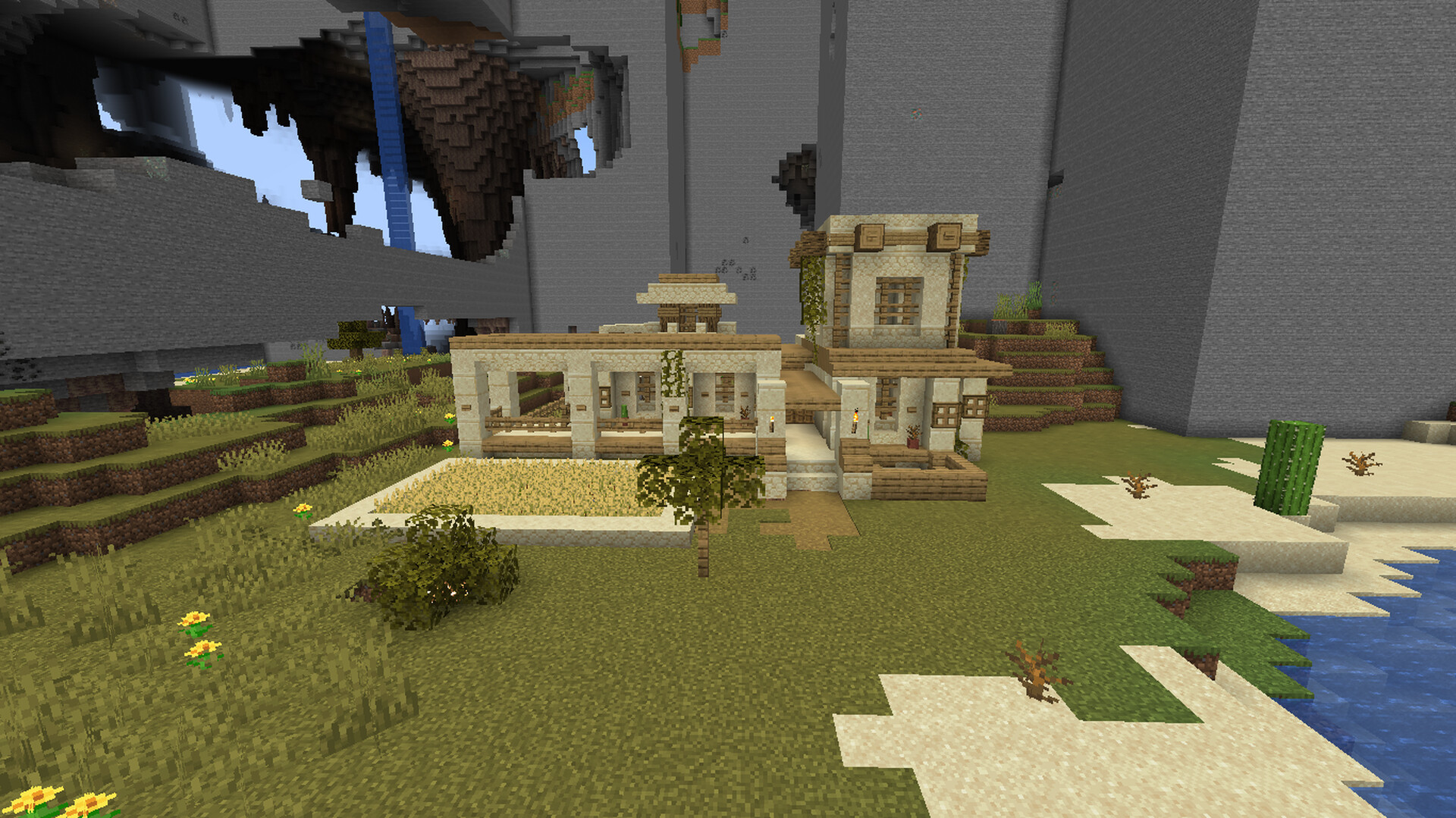 Bedrock to Java Smart House Mega Farm 1.19 Minecraft Map