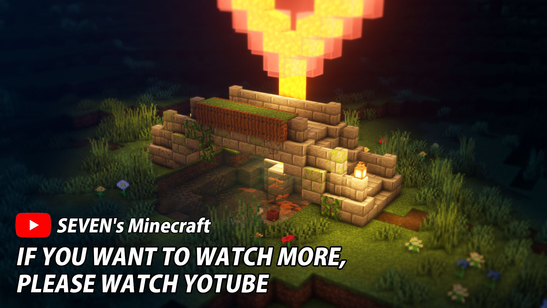 ⚒️ Minecraft | How To Build Heart Lava Fountain Minecraft Map