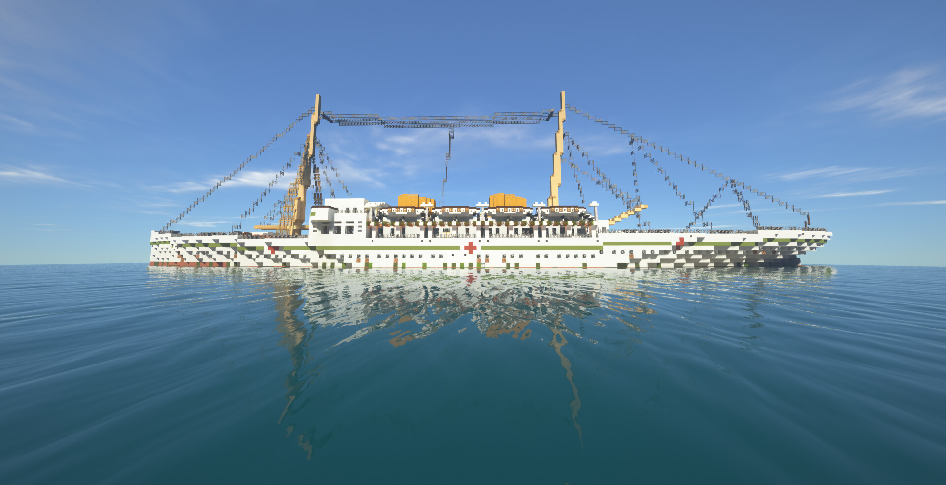 HMHS. Replace (1940) The white friend of France Minecraft Map