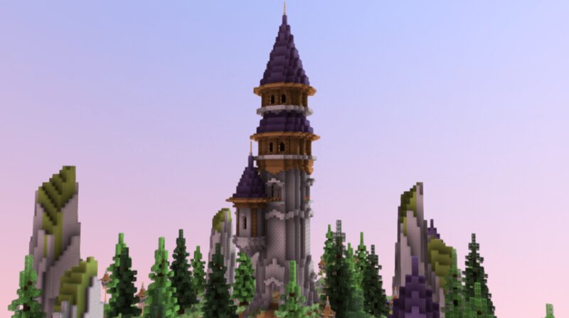 KITMAP / HCF SPAWN + ROAD Fantasy Tower Minecraft Map