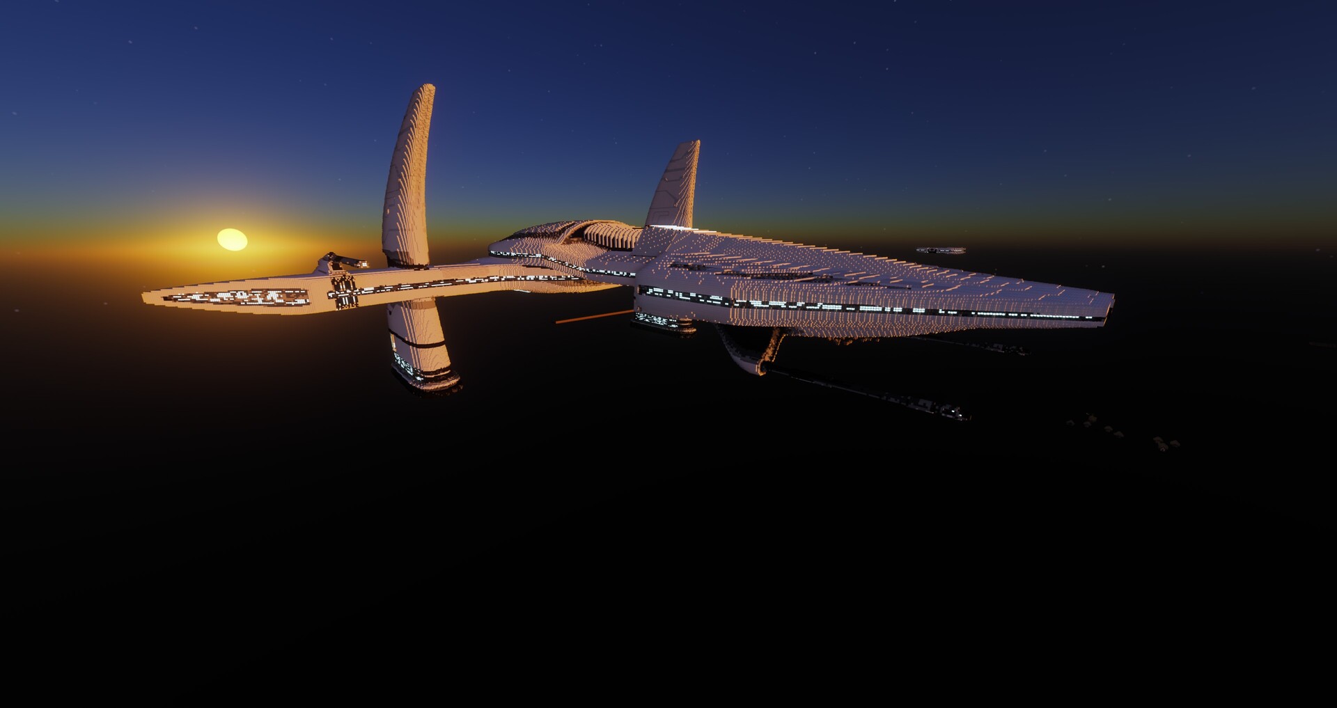 StarGate Asgard fleet O'Neill-Class StarShip Minecraft Map