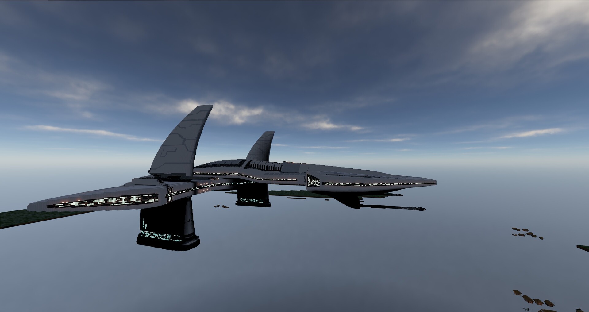 StarGate Asgard fleet O'Neill-Class StarShip Minecraft Map