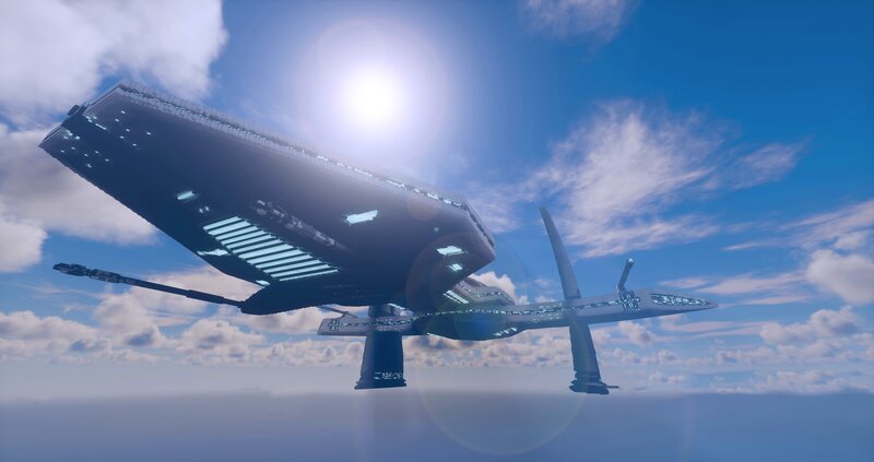 StarGate Asgard fleet O'Neill-Class StarShip Minecraft Map