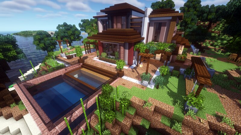 Contemporary Survival House (1.19.2 Vanilla) Minecraft Map