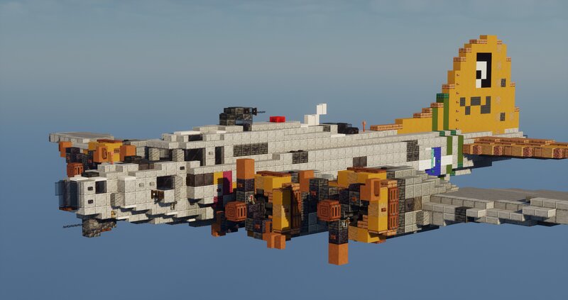 B-17 Flying Fortress Bomber [AROUND 2,5:1 scale] Minecraft Map