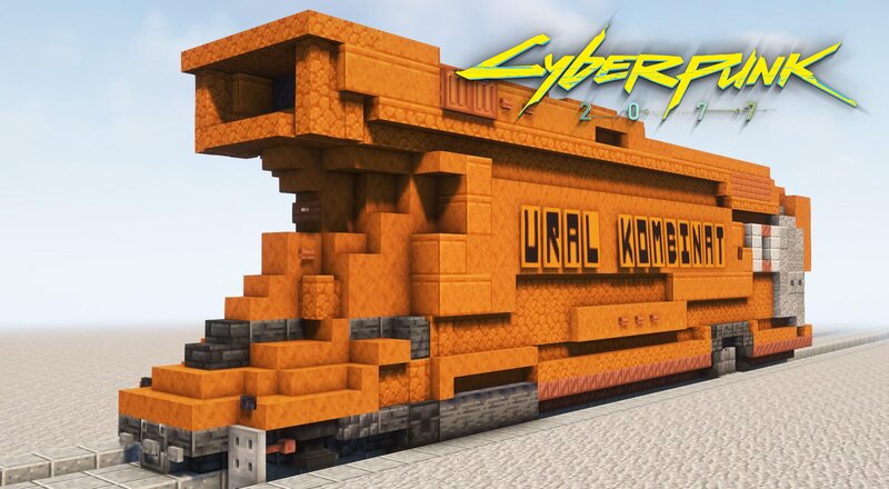 Ural Kombinat AM-773 train From Cyberpunk 2077 (Download) Minecraft Map