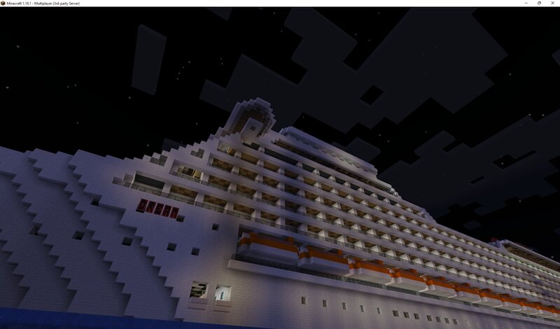 PCL Dream | Minecraft Cruise Ship 1:1 Scale Full Interior Minecraft Map