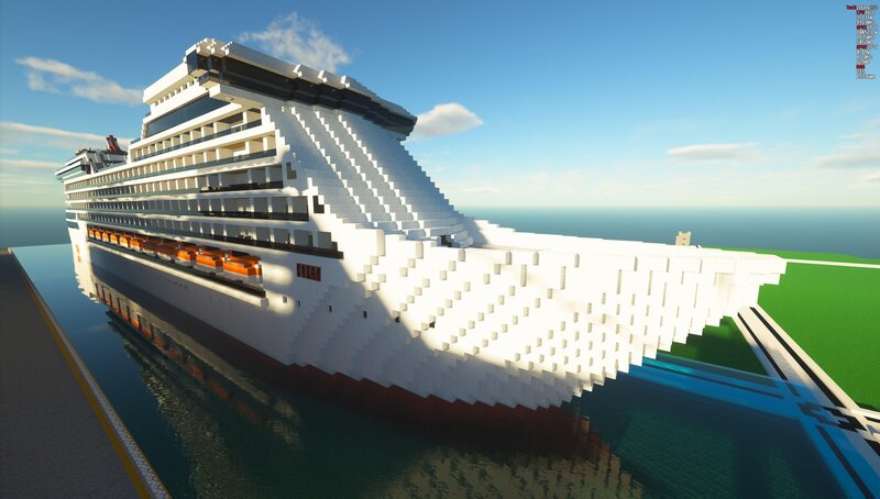 PCL Dream | Minecraft Cruise Ship 1:1 Scale Full Interior Minecraft Map