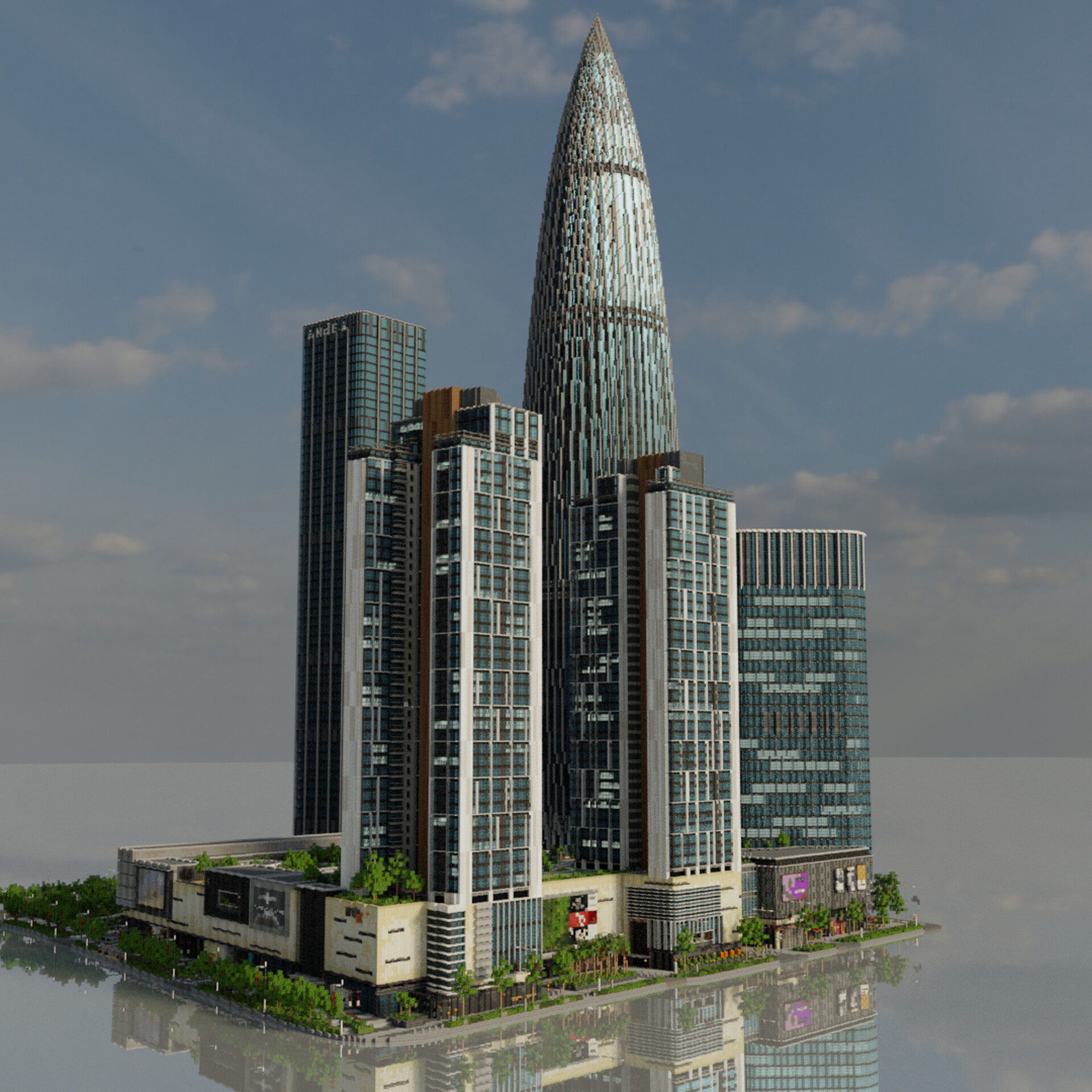 Nanshan District, Shenzhen, China Minecraft Map