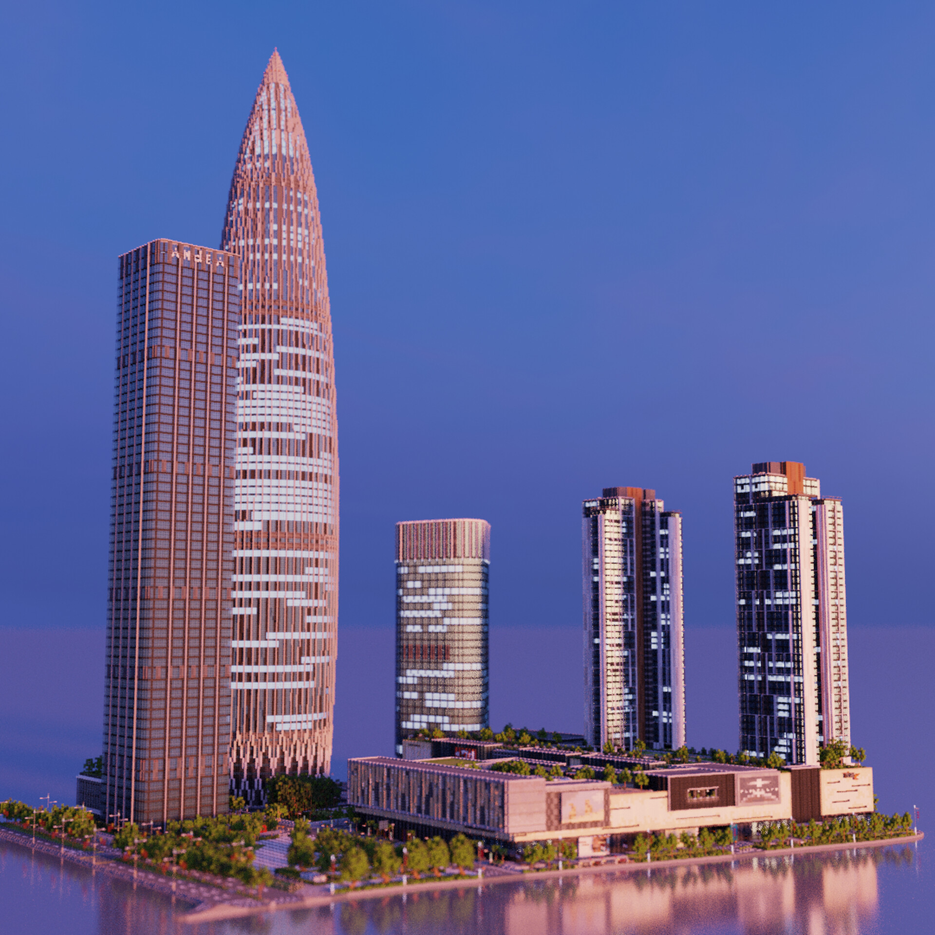 Nanshan District, Shenzhen, China Minecraft Map