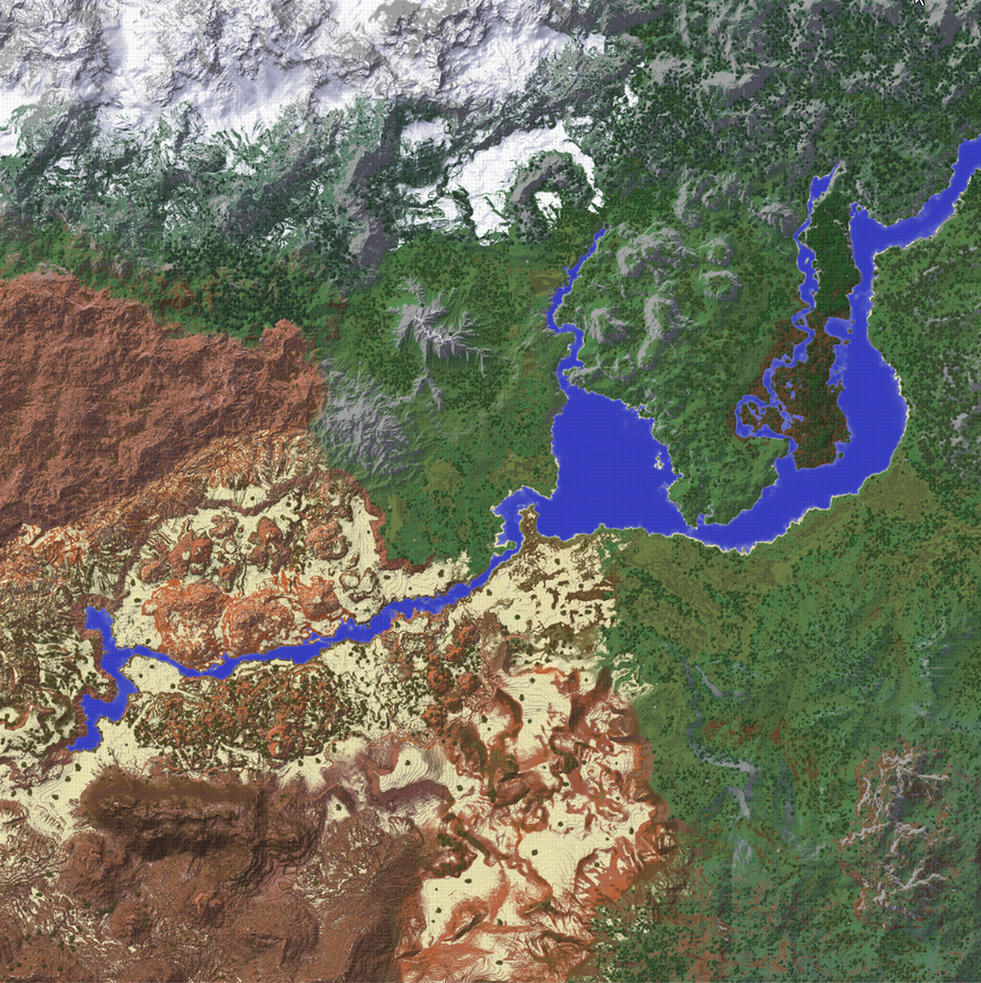 Map Red Dead Redemption 4000x4000 [WorldPainter] Minecraft Map