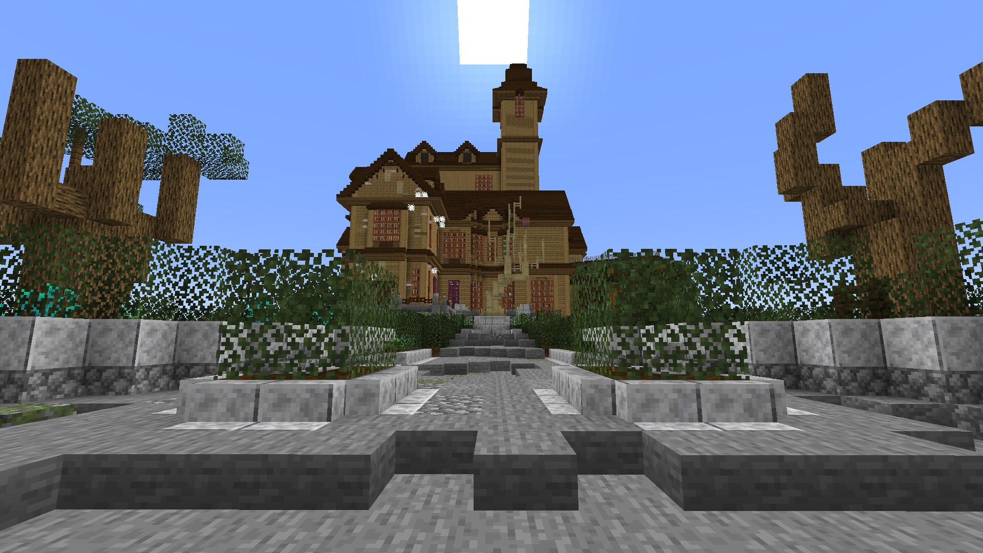 The mansion is based on the cartoon The Addams Family Minecraft Map