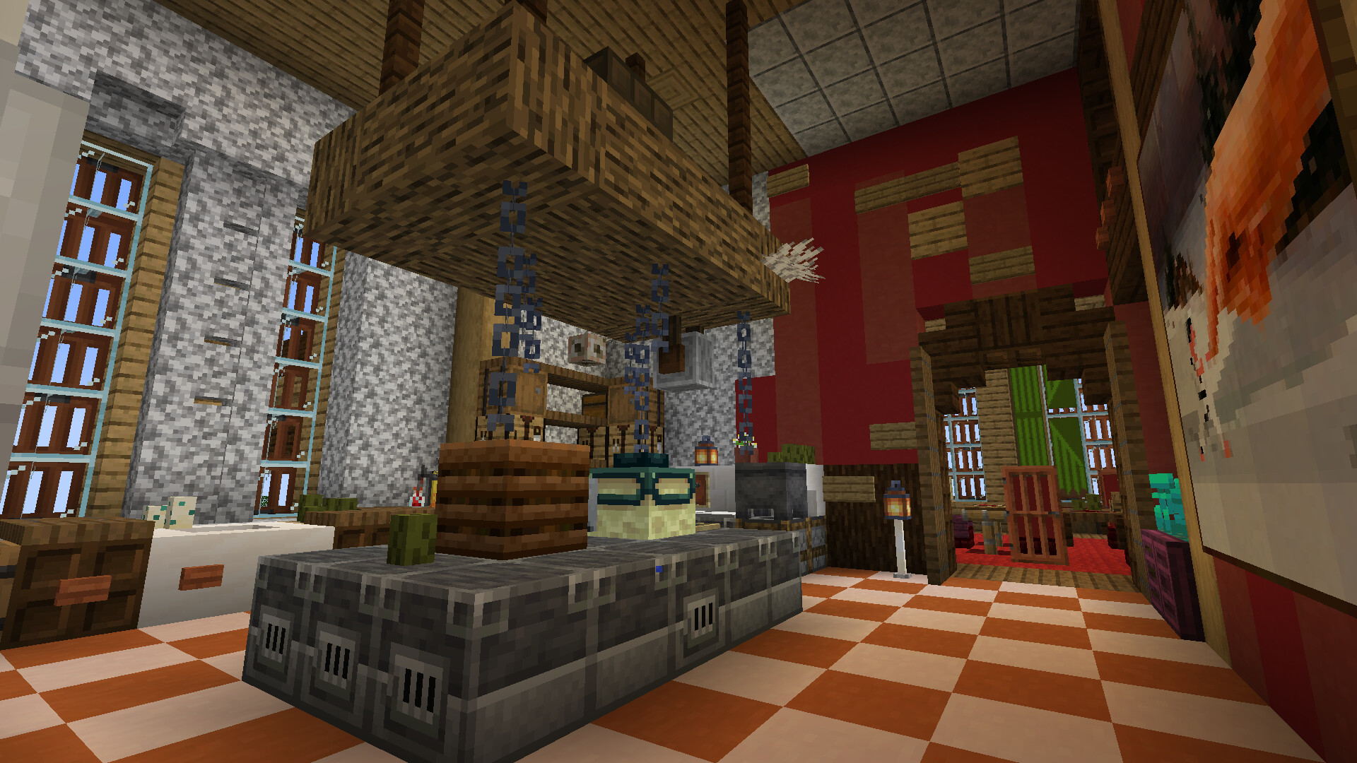 The mansion is based on the cartoon The Addams Family Minecraft Map