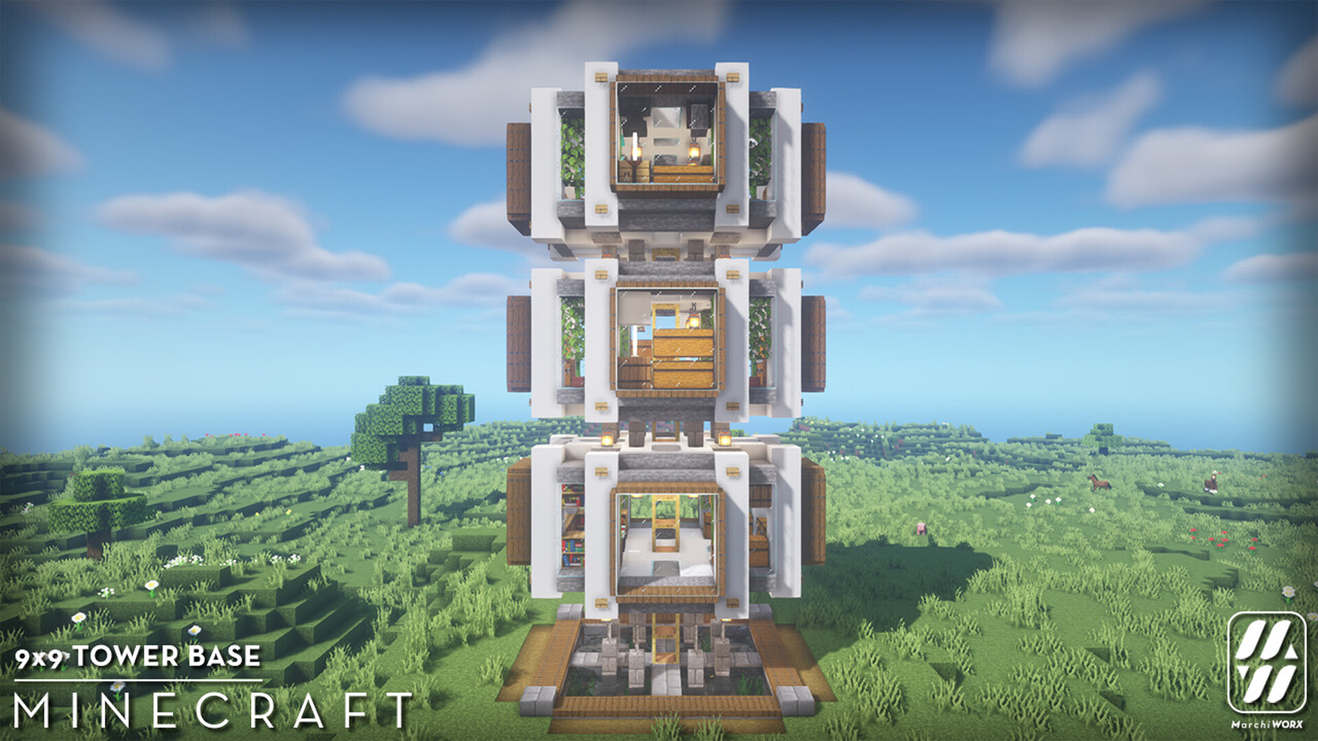 Minecraft 9x9 Tower Minecraft Map