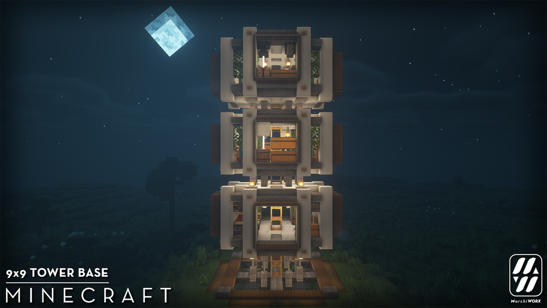 Minecraft 9x9 Tower Minecraft Map