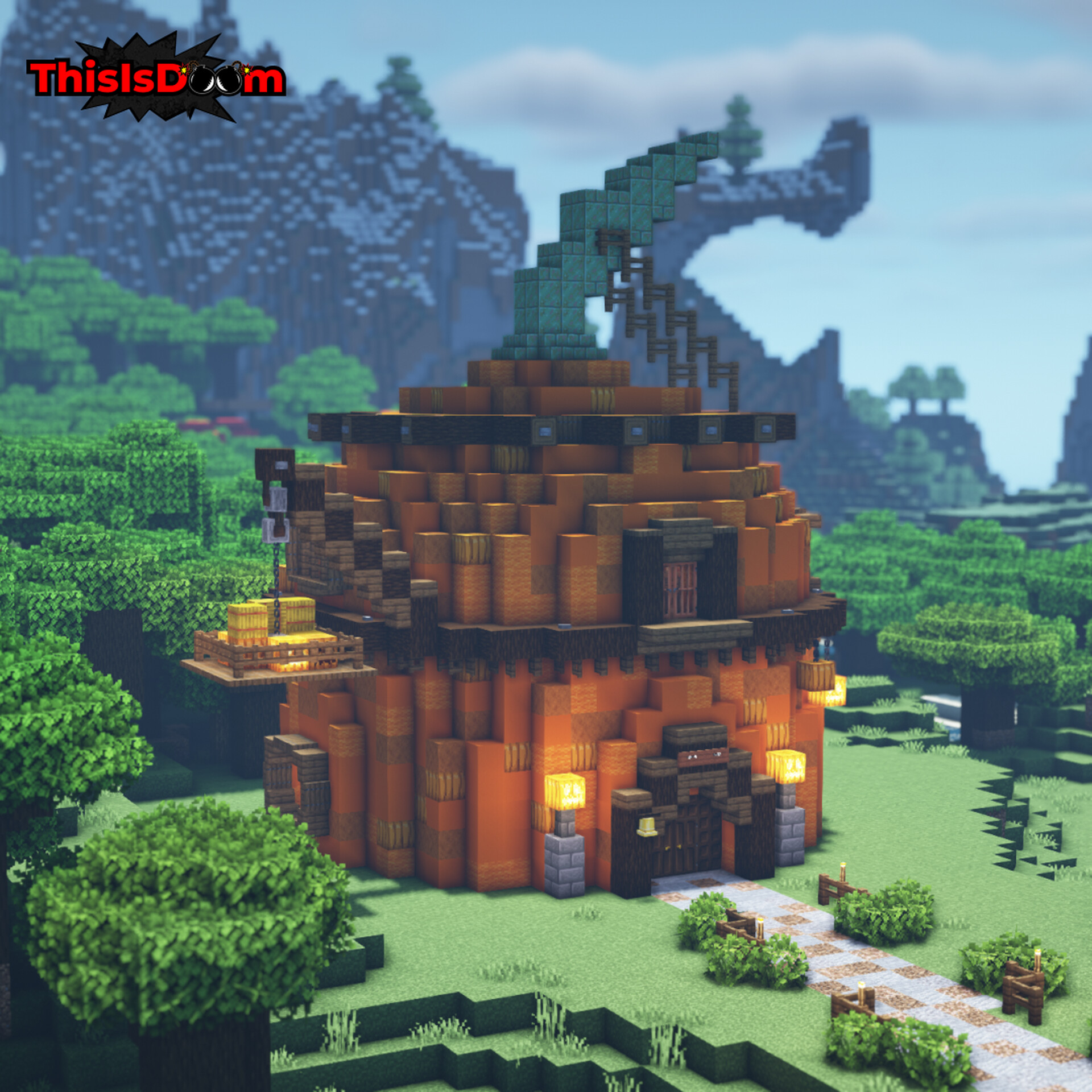 Pumpkin Manor (Build and Litematic) Minecraft Map