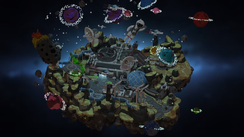 🌌 Space Skyblock Spawn 🌠 HIGH DETAILED 🌌 Minecraft Map