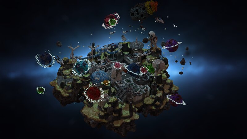 🌌 Space Skyblock Spawn 🌠 HIGH DETAILED 🌌 Minecraft Map